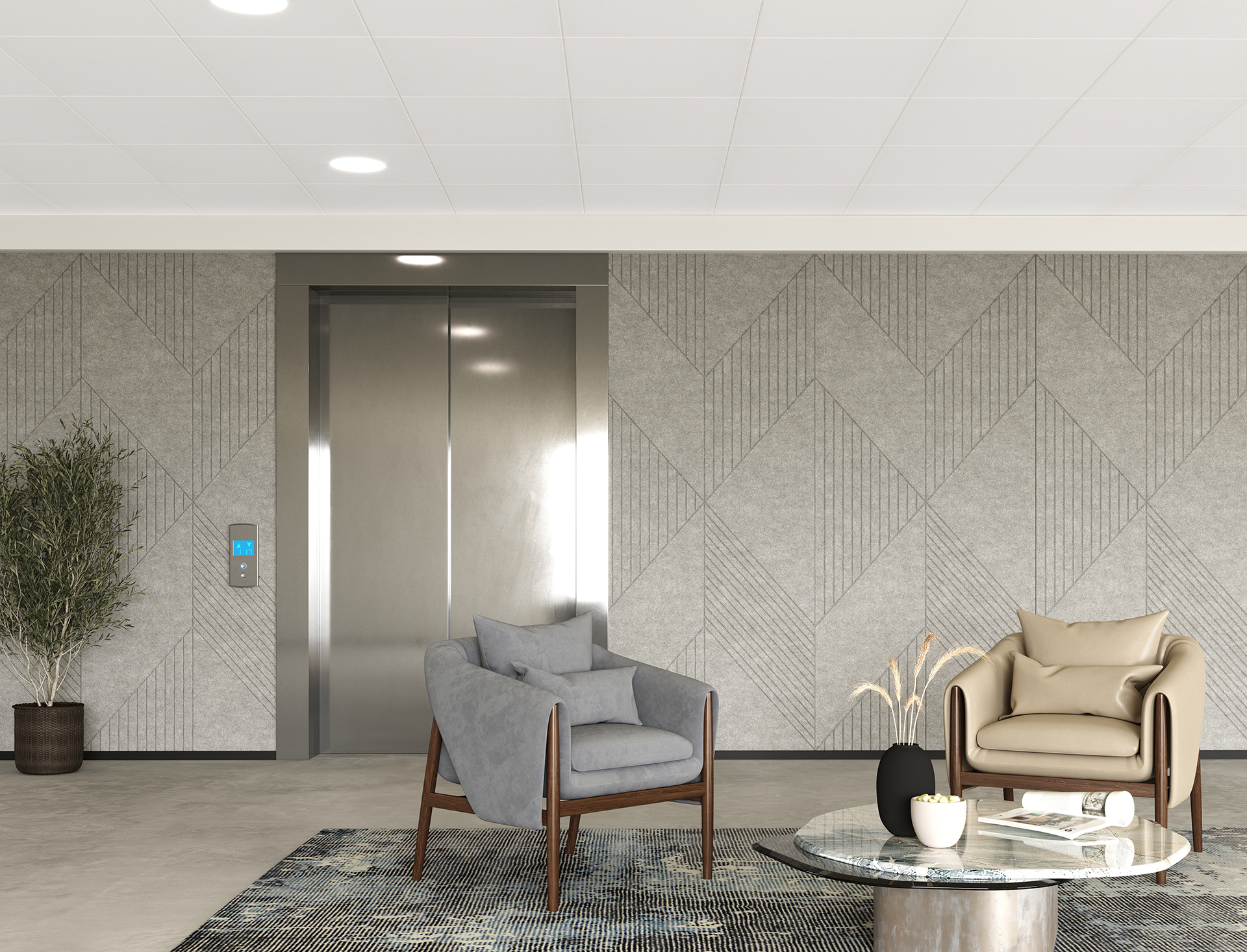 Staple Acoustic Felt Ceiling Panels