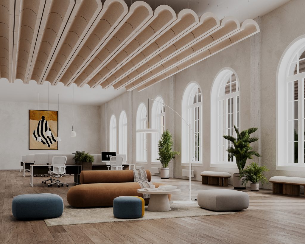 Crest Ceiling Clouds - WoodGrain