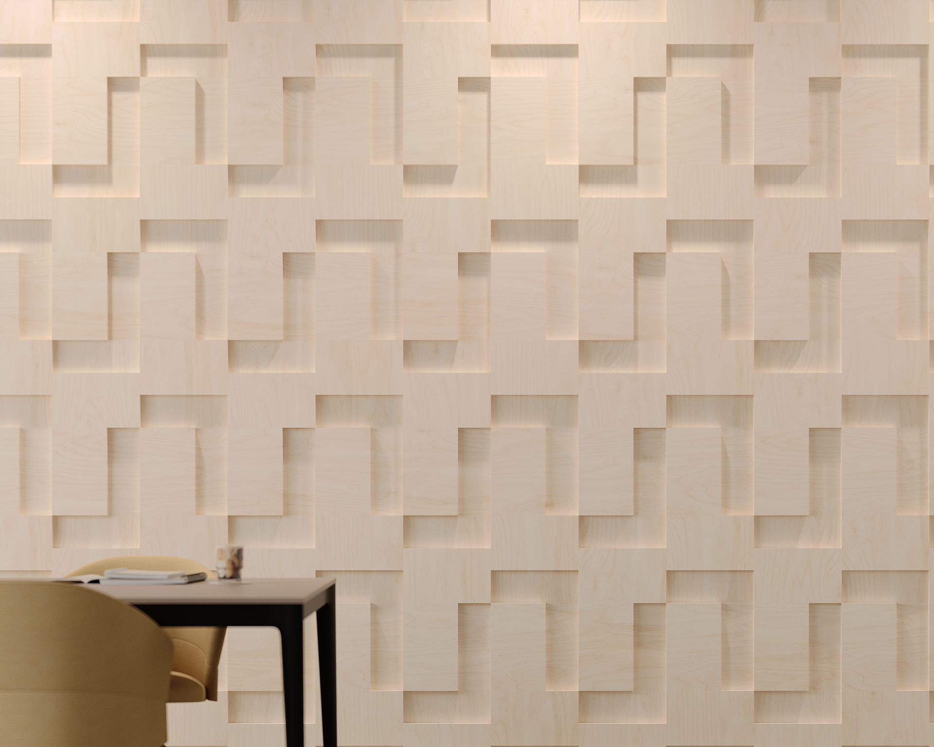 Etched PopUp Wall Tiles - WoodGrain