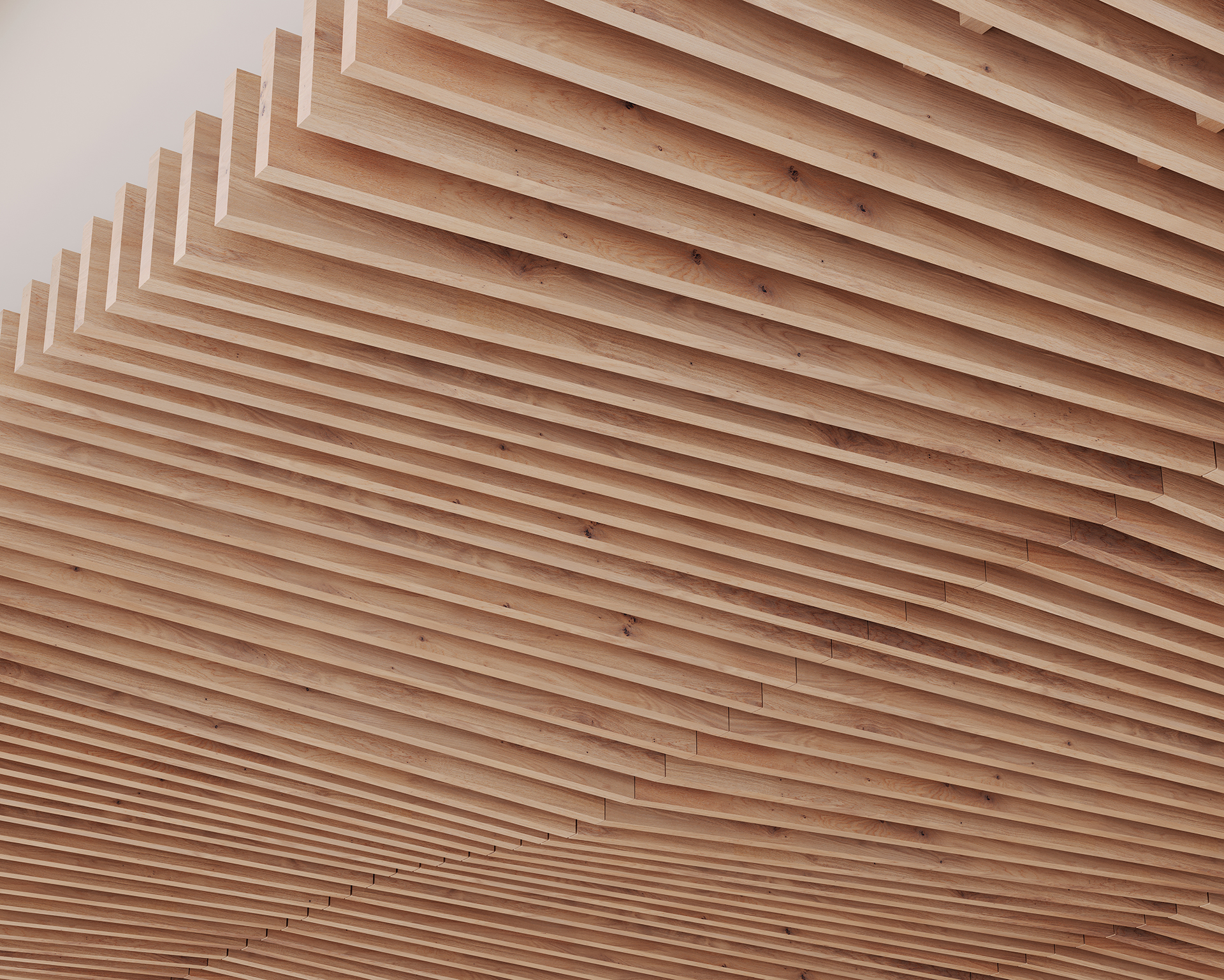 Rail, Lines Ceiling Frame - WoodGrain