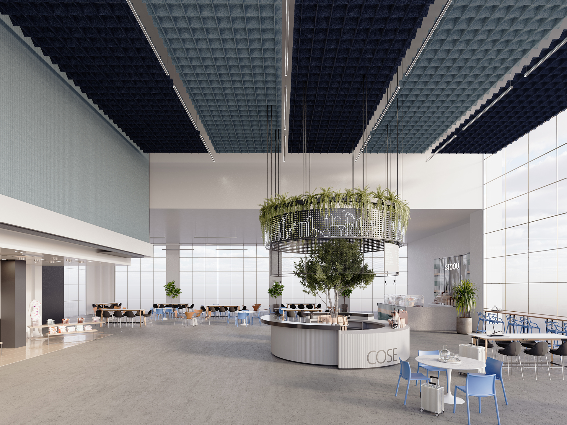 Interlace, Foundation Ceiling Clouds