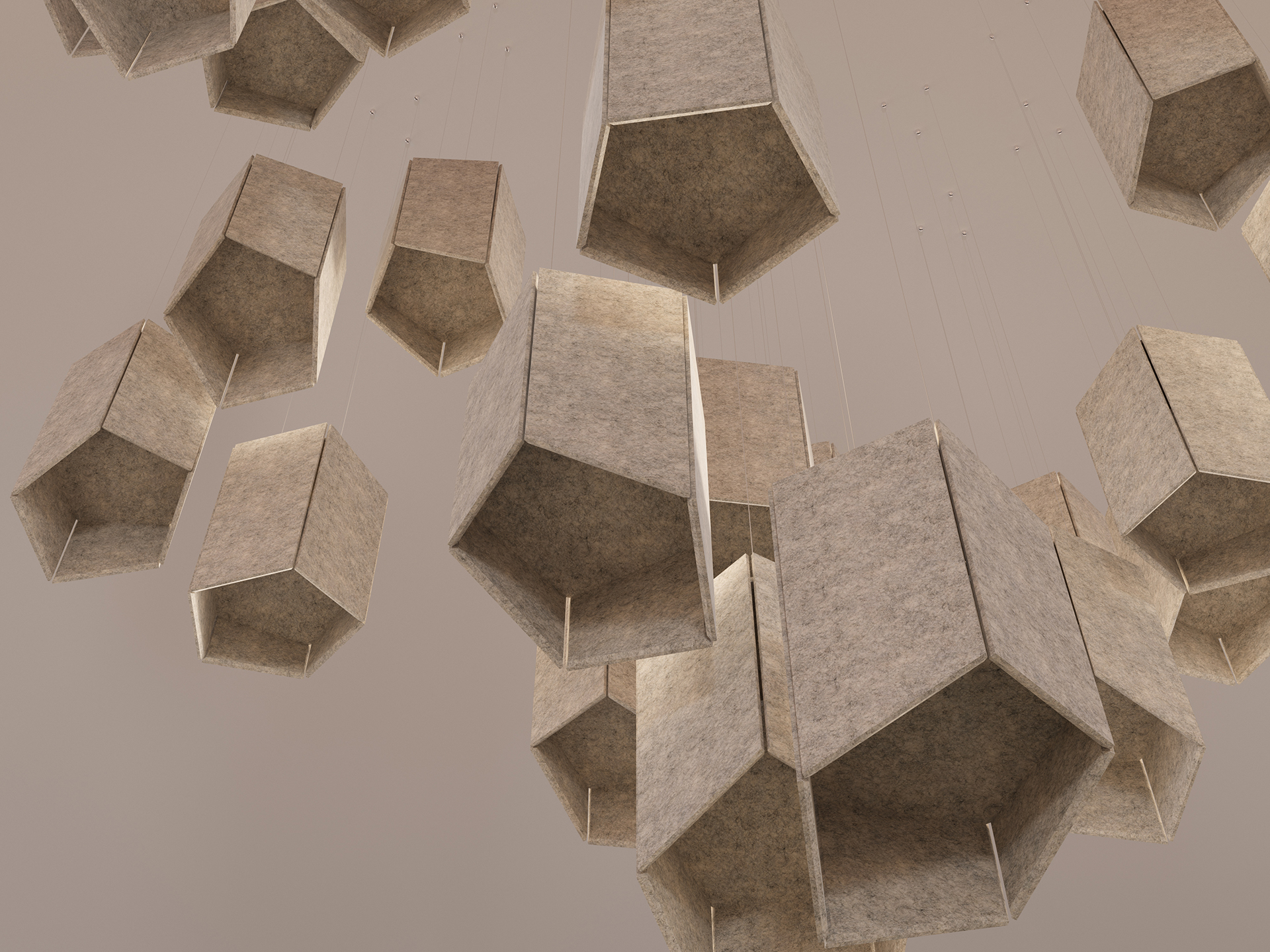 Pendant, Pentagon Ceiling Clouds