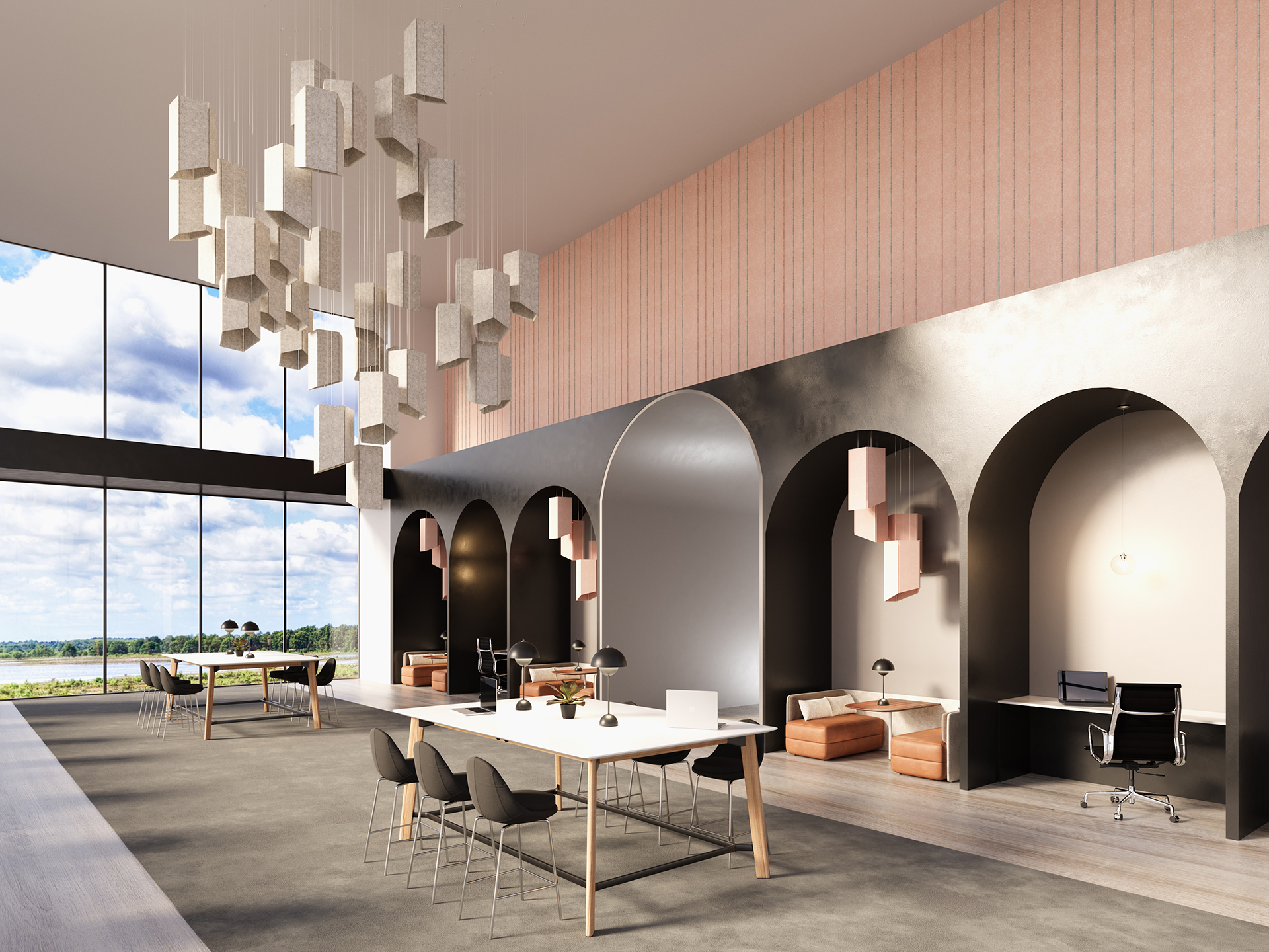 Pendant, Pentagon Ceiling Clouds